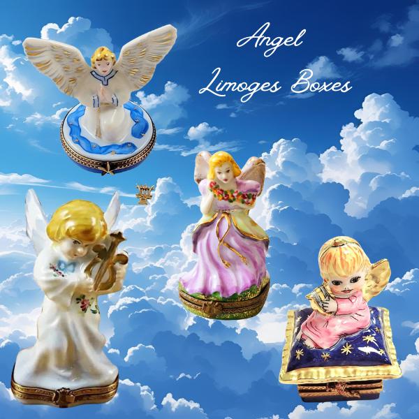 Angel Limoges Boxes - Porcelain Angel Figurines