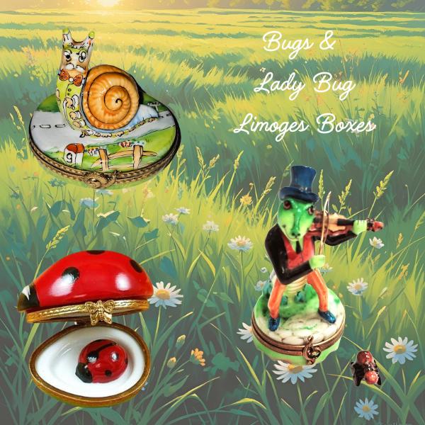 Lady Bug Limoges Box Collection with Furry Critters | Limoges Boxes