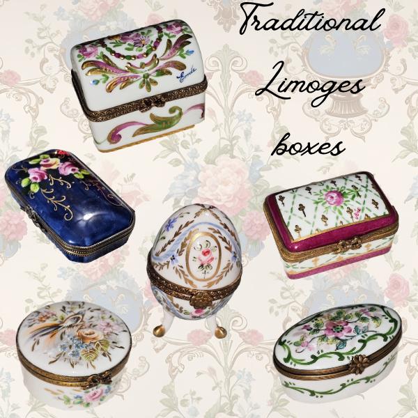 Antique Limoges Boxes Traditional Limoges Trinket Boxes Porcelain