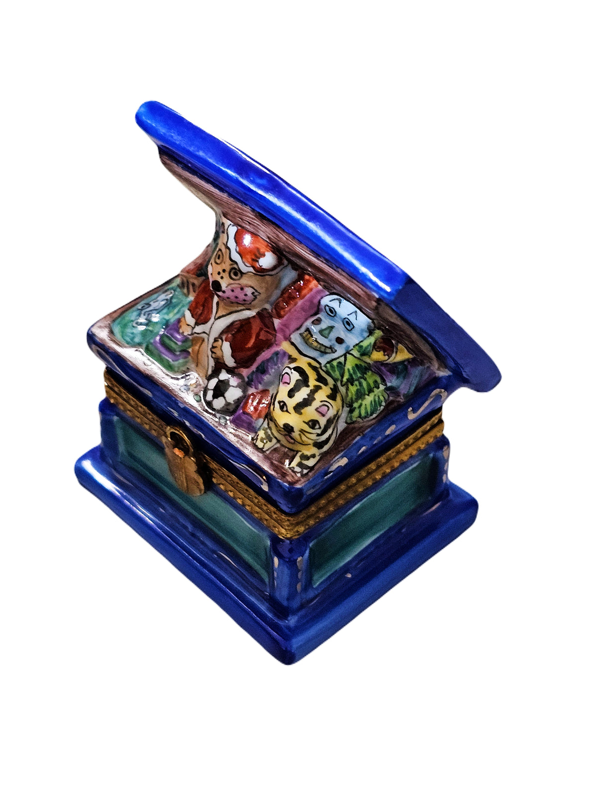Blue Christmas Toy Box for Kids – Authentic French Limoges