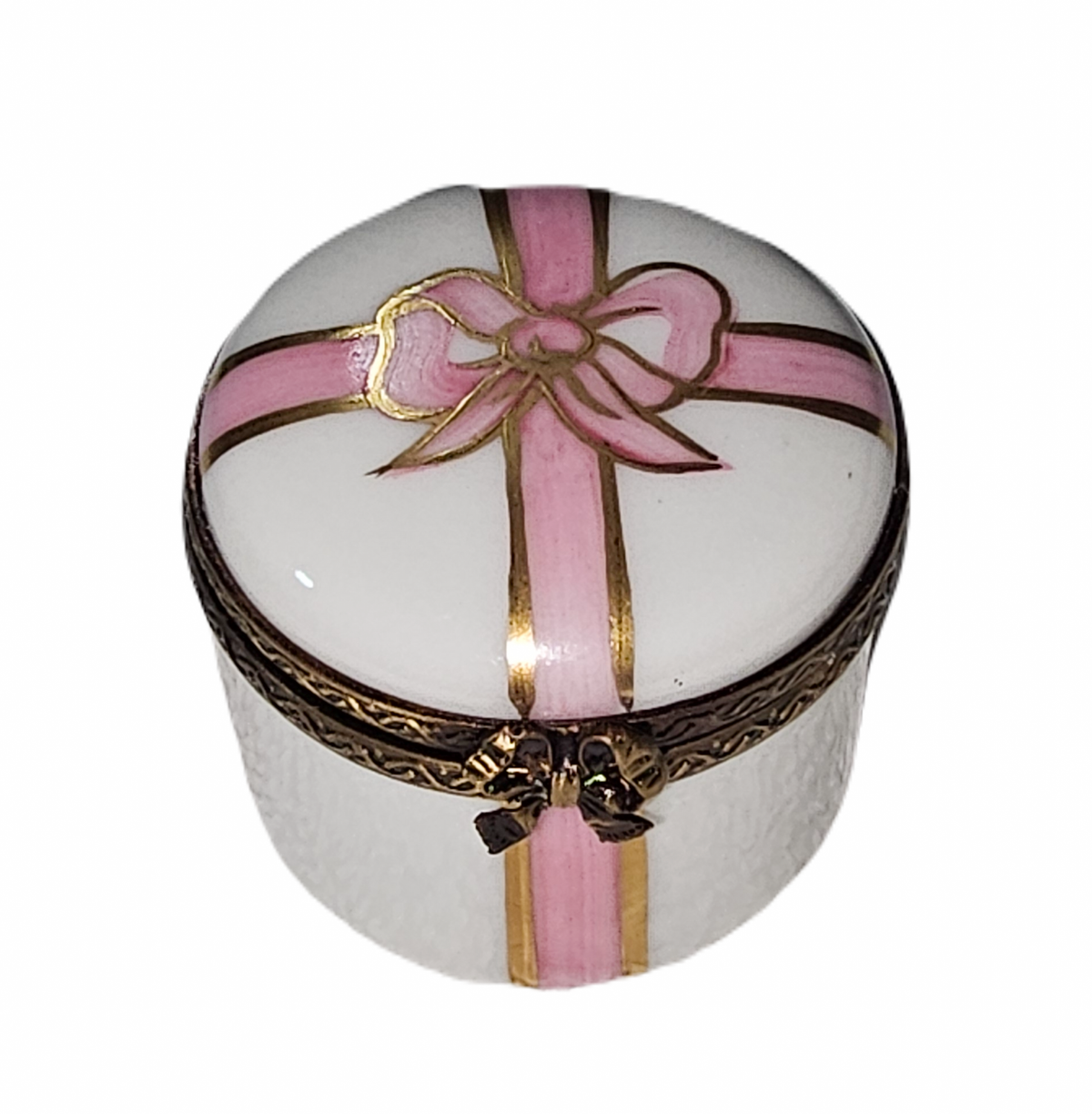 Mini Pink Ribbon Keepsake Limoges Box Gift