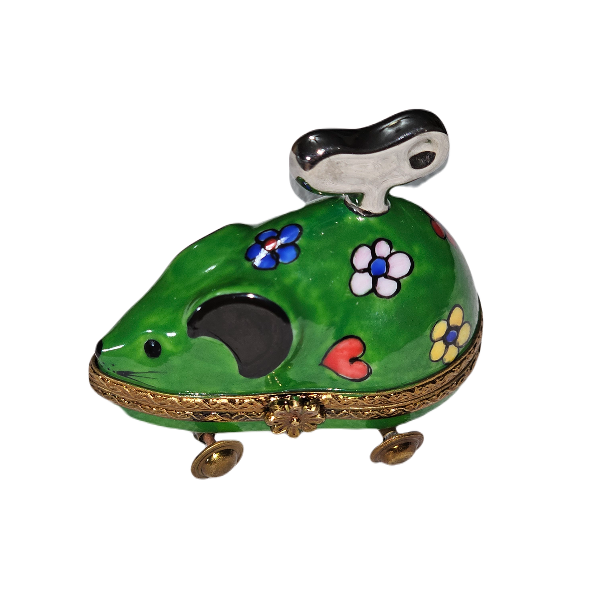 Green Wind Up Mouse Toy - Charming Collectible Fun