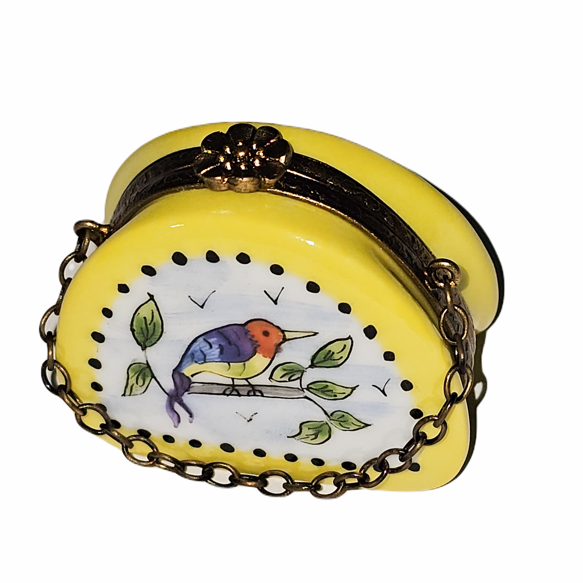Charming Yellow Bird Limoges Box for Home Decor