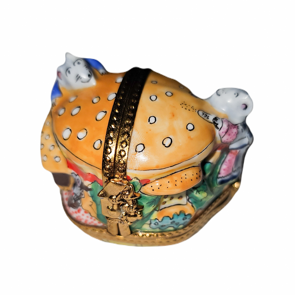 Mice Cheeseburger Delight Limoges Box for Kitchen