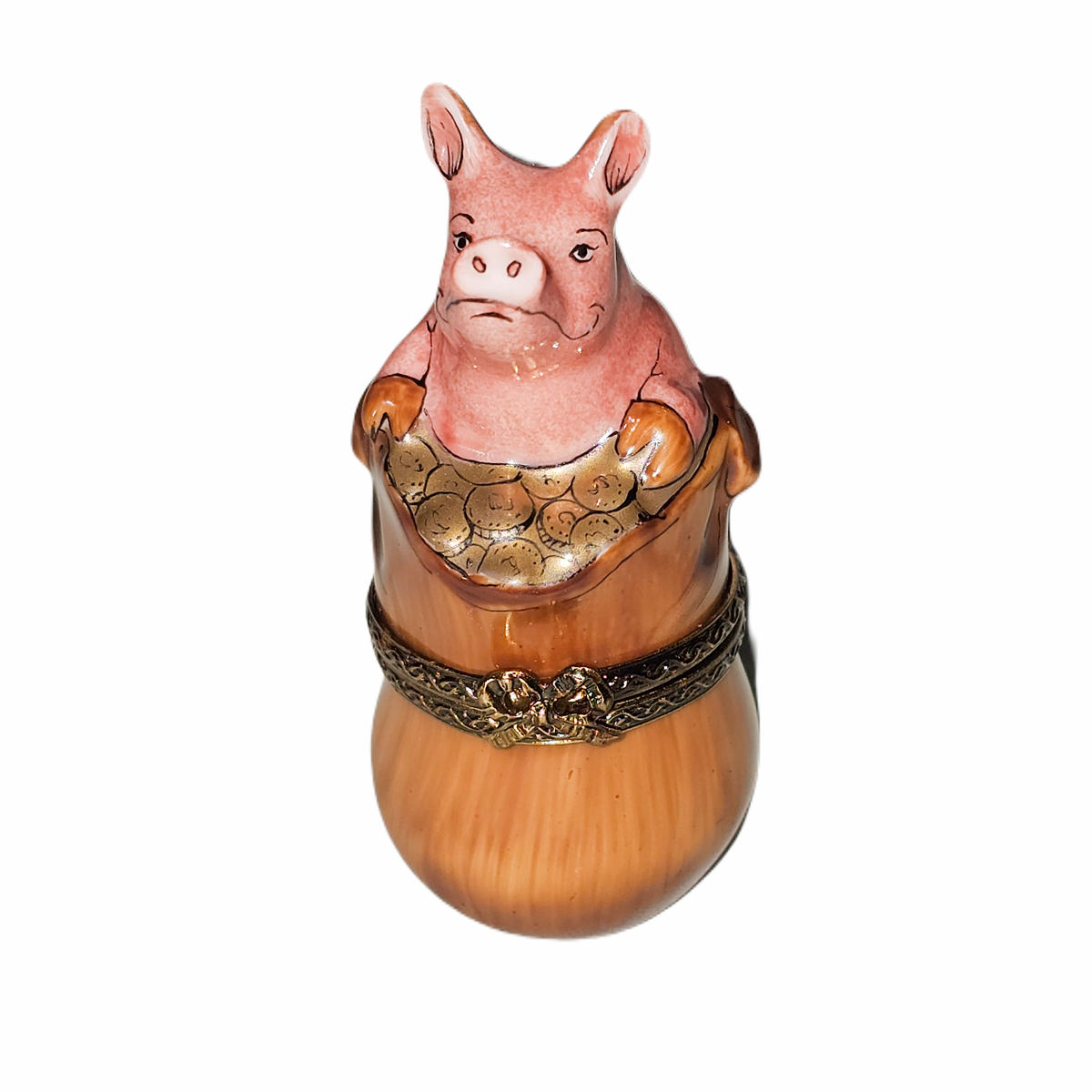 Pig in Barrel Limoges Box – Authentic French Porcelain