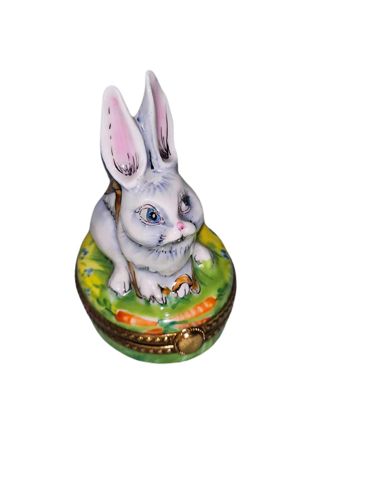 Charming White Rabbit Limoges Box Keepsake for Kids