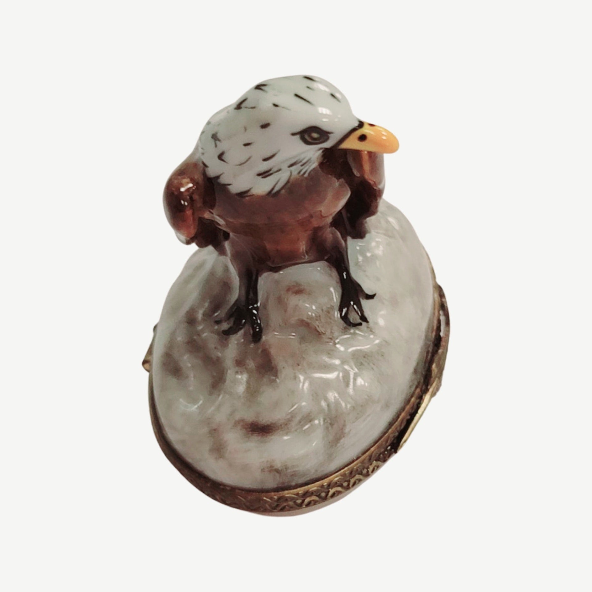 American Bald Eagle Limoges Box – Authentic French Porcelain