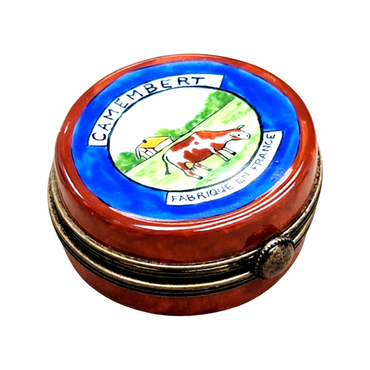 Camembert Cheese Limoges Box Porcelain Figurine