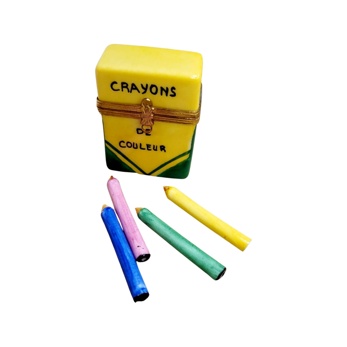 Colorful Crayon Box Limoges Box Figurine Collectible