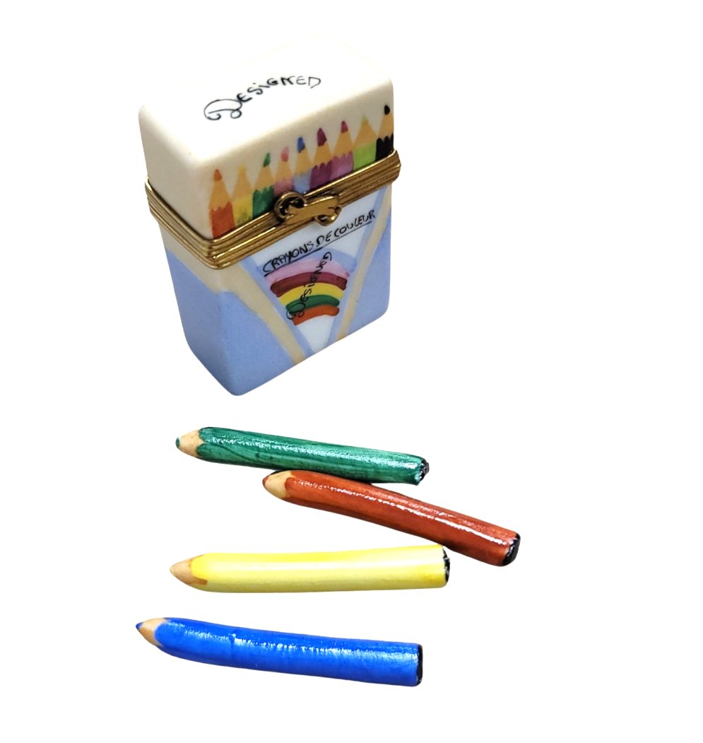 Crayon de Couleur Limoges Box – Hand-Painted French Porcelain