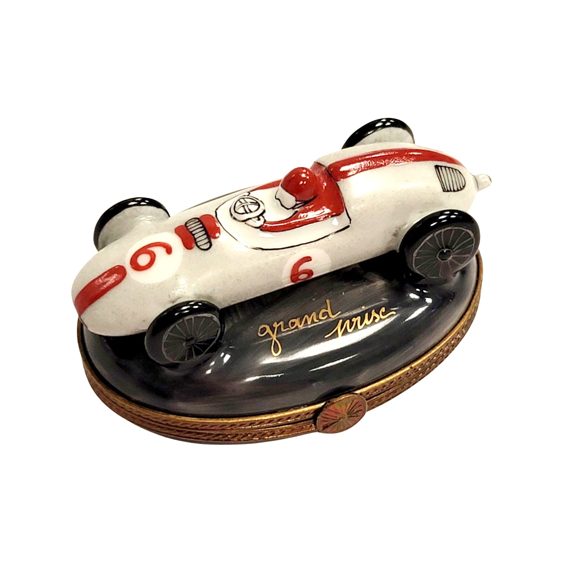 Grand Prix Race Car Box - Unique Limoges Collector's Item