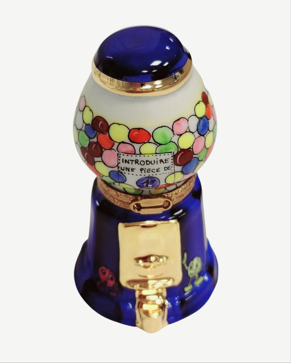 Gumball Machine Limoges Box – Authentic French Porcelain