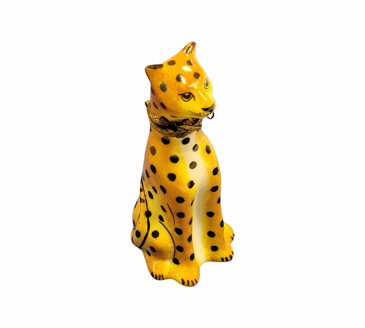 Leopard Limoges Box: Elegant French Porcelain Art