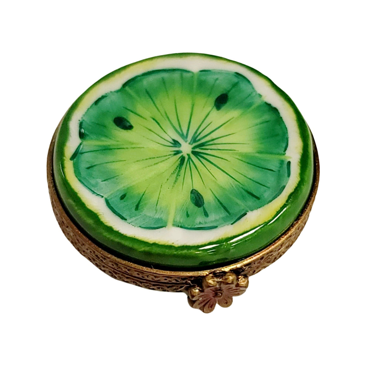 Lime Porcelain Limoges Trinket Box – Handcrafted in France