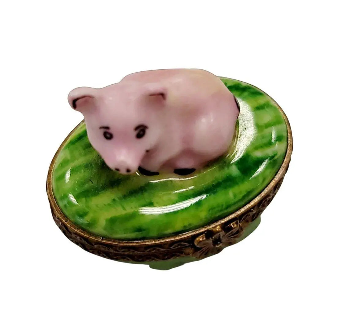 Mini Pig Limoges Box Treasure Figurine for Collectors
