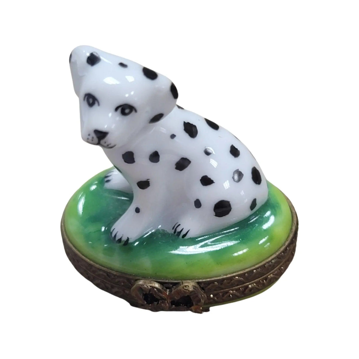 Miniature Dalmatian Dog Limoges Box Figurine