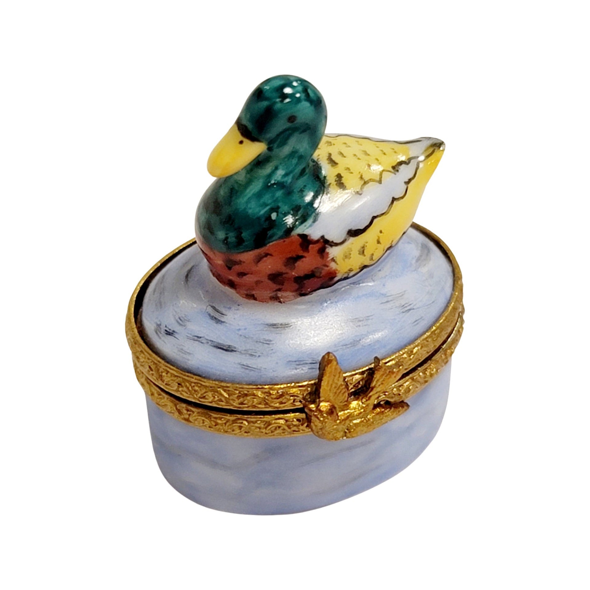 Adorable Duck Limoges Box: Handcrafted French Porcelain