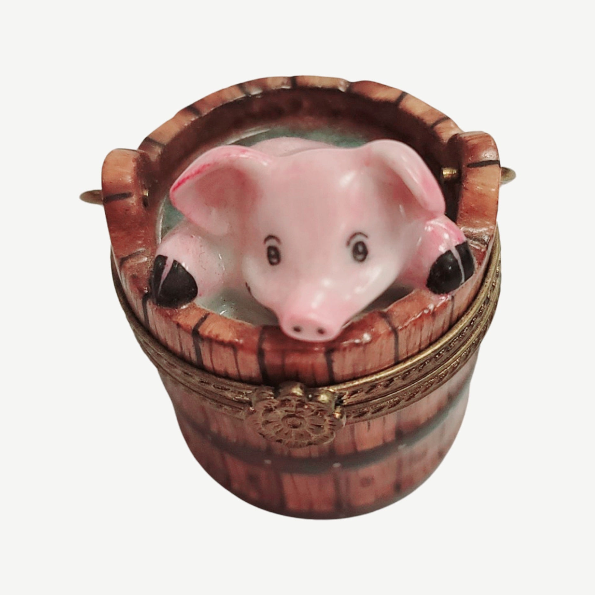 Charming Pig Limoges Box – Handcrafted French Porcelain