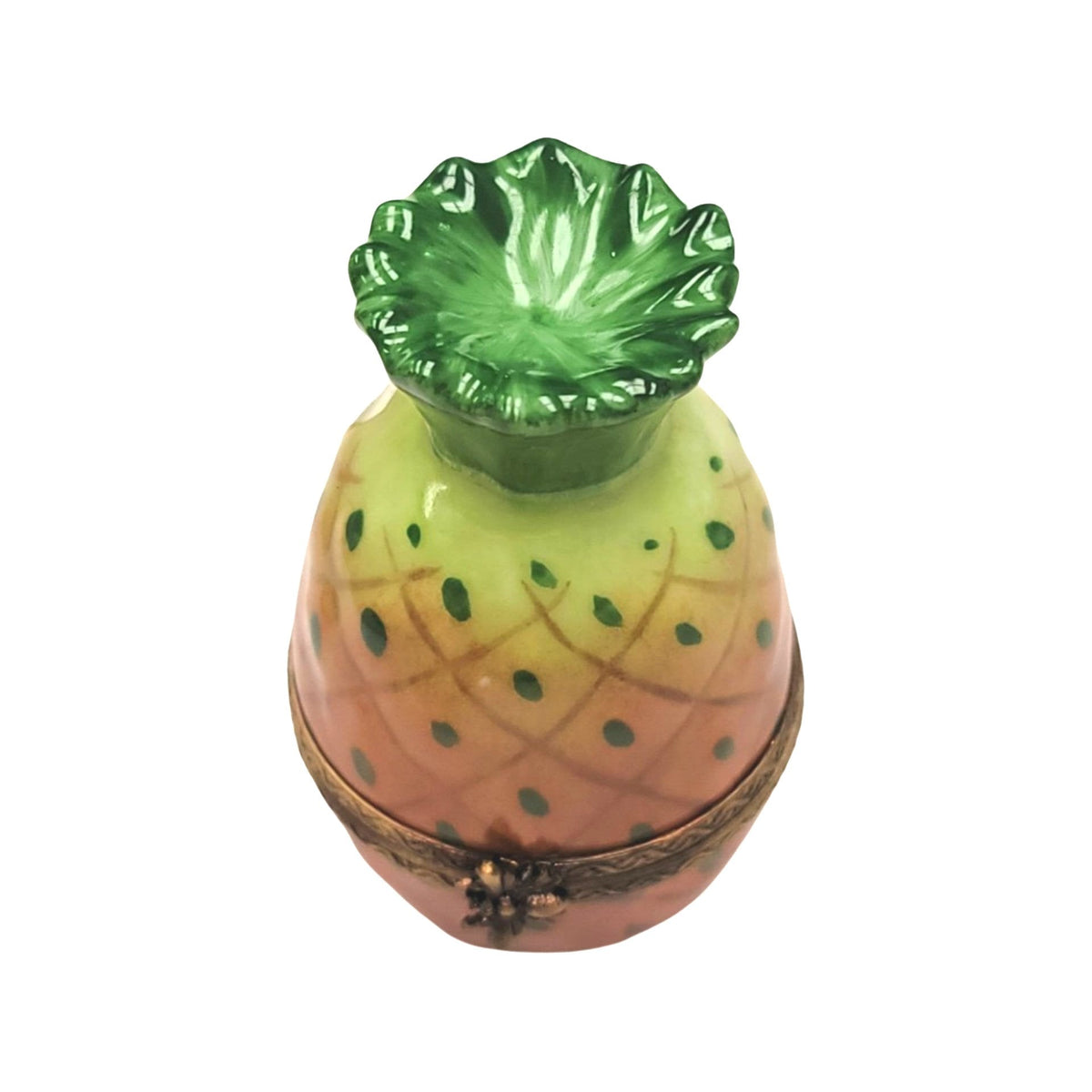 Pineapple Porcelain Limoges Trinket Box – French Handcrafted Art