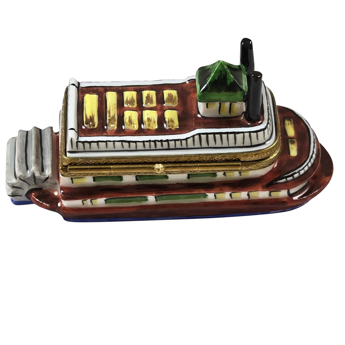Paddle River Boat Limoges Box – Handcrafted French Porcelain