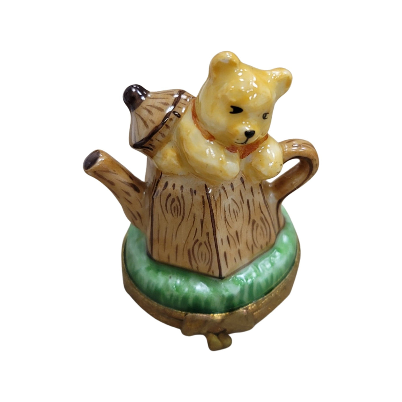 Teddy Bear Teapot Limoges Box Collectible Porcelain