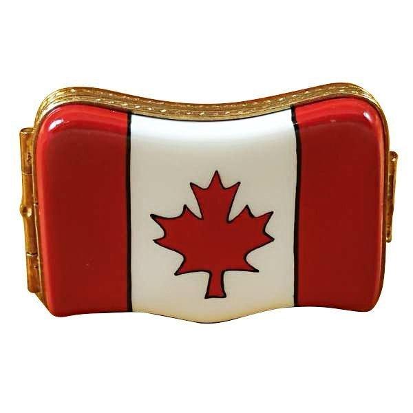 Canadian Flag Limoges Box – Handcrafted French Porcelain