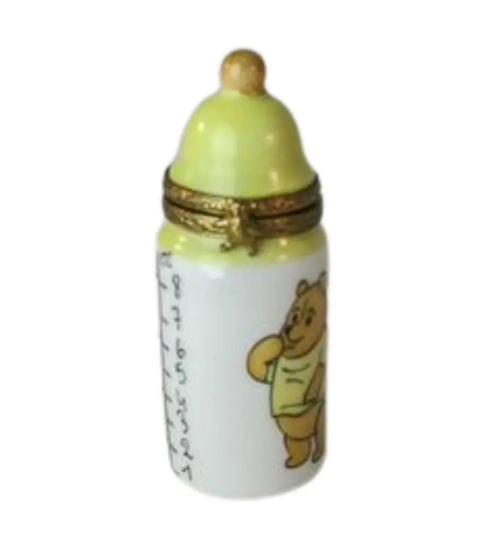Yellow Baby Bottle Limoges Box: Handcrafted Elegance