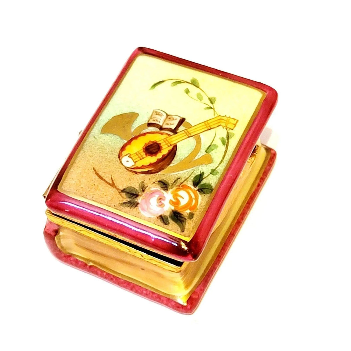 French Horn Mandolin Limoges Box for Music Lovers